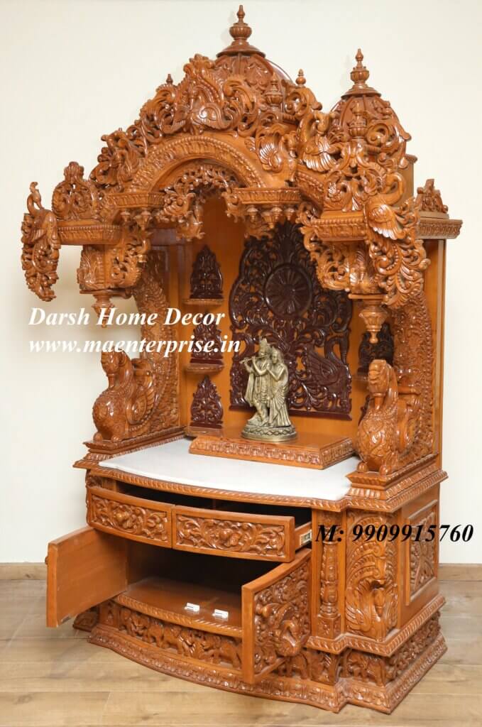 Best Wooden Temple Design for Home | M A Enterprise