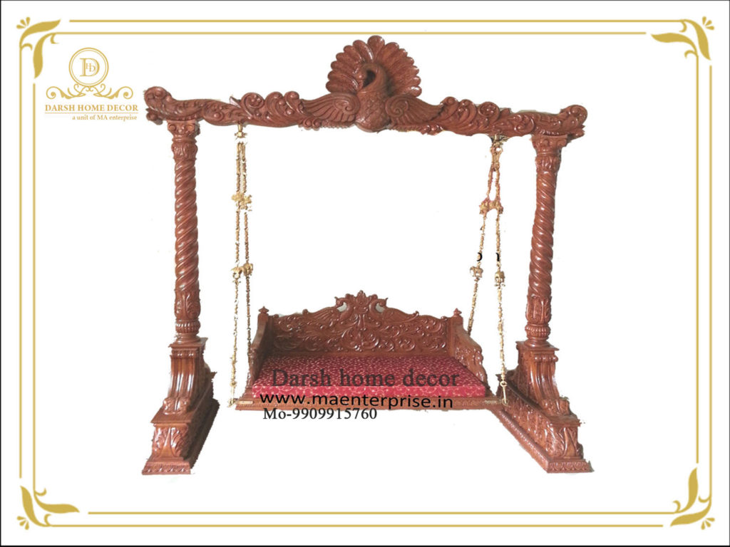 Traditional Indian Swing/jhula With Peacock Design